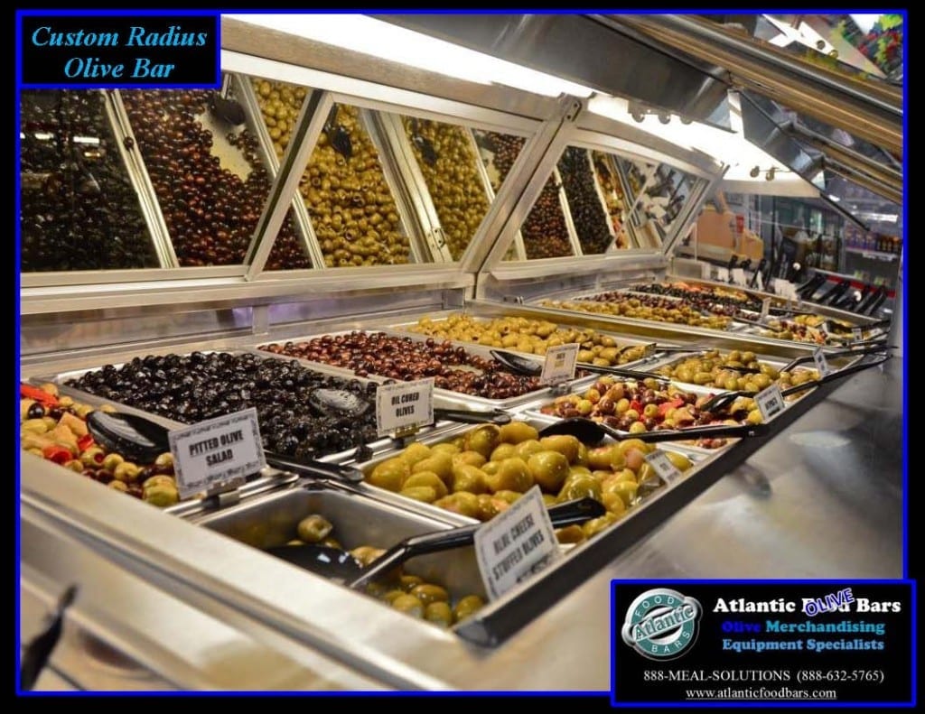 Atlantic Food Bars - Custom Radius Refrigerated Olive Bar