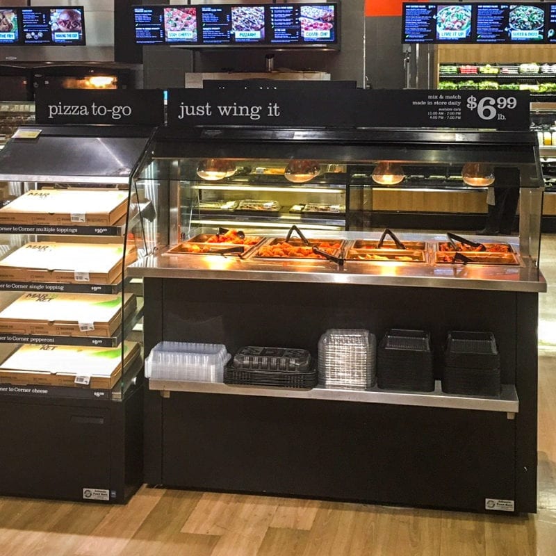Mobile Hot Chicken Wing Bar with Multi-level Hot Grab & Go Pizza Module