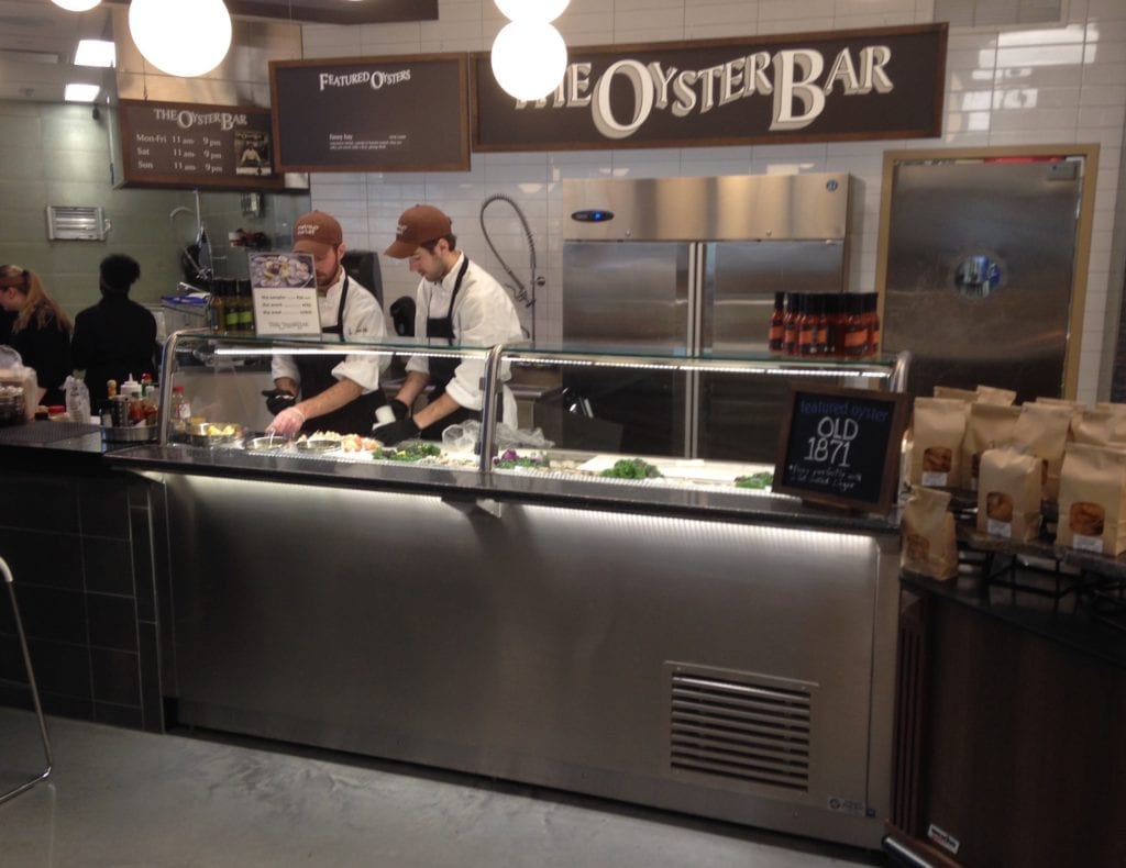 Custom Oyster Bar with Clam Shucking Tool & Refrigerated Storage - OYB